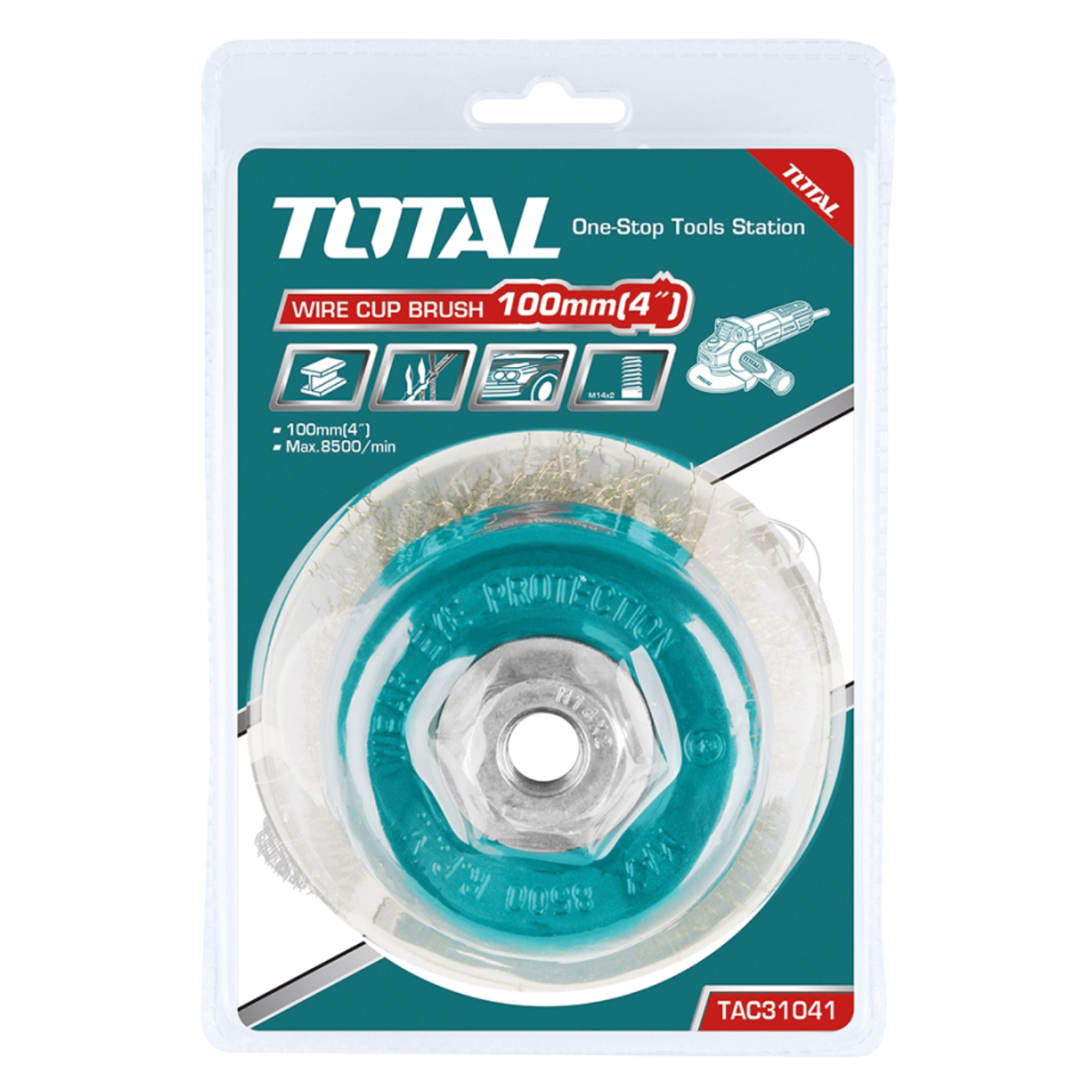 Total Tools TAC31041 TOTAL TOOLS 100MM CUP WIRE BRUSH | Kempston Controls