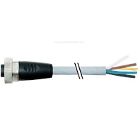 MURR 7000-78021-9611000 7/8" FEMALE 0 WITH CABLE PUR 5X1.5 GY UL/CSA ...