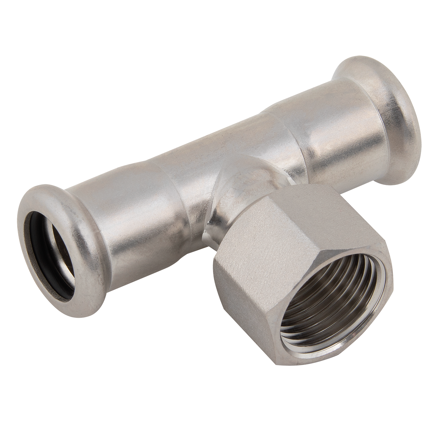 M-Press 12120351235 M-PRESS 35 X 1/2" X 35 FEMALE REDUCING TEE SS 316 ...