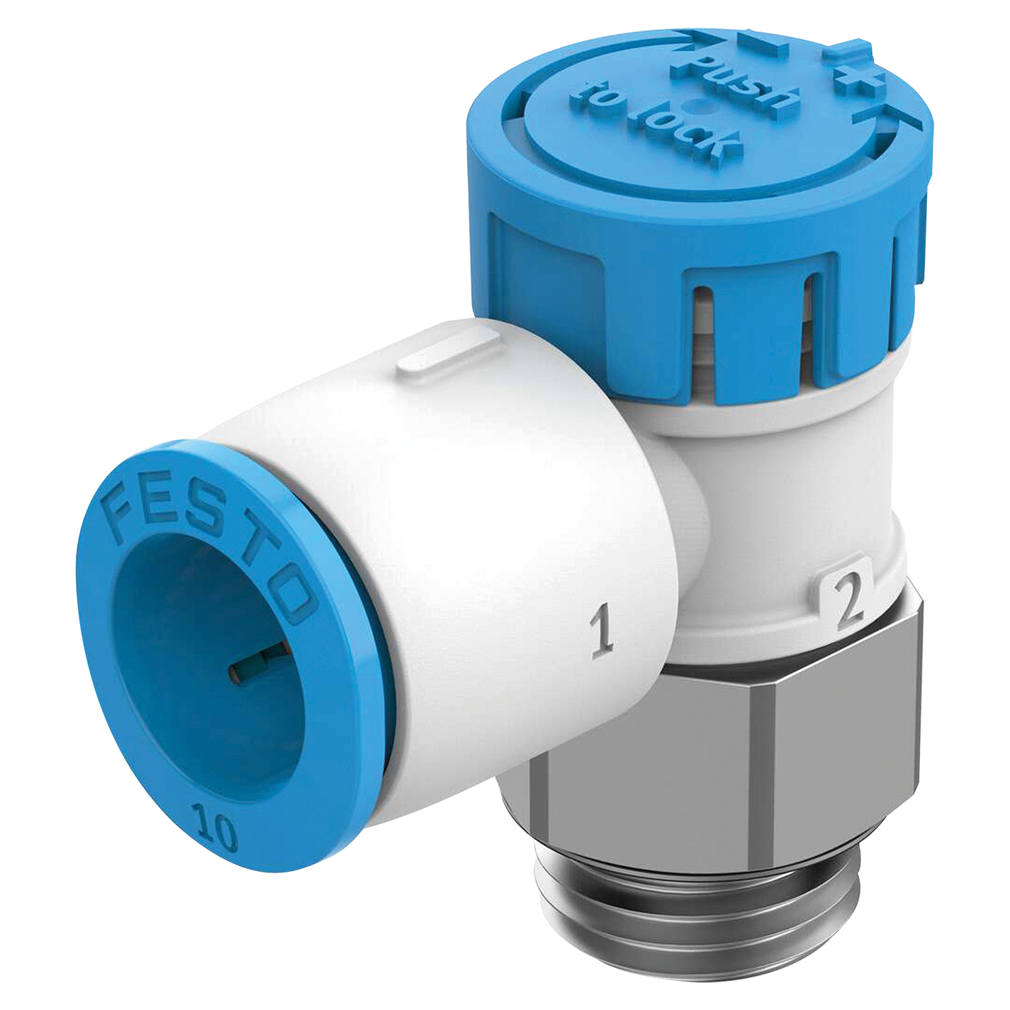 FESTO 8068728 FESTO 1/4" BSPP X 6MM EXHAUST ONE WAY FLOW CONTROL VALVE ...