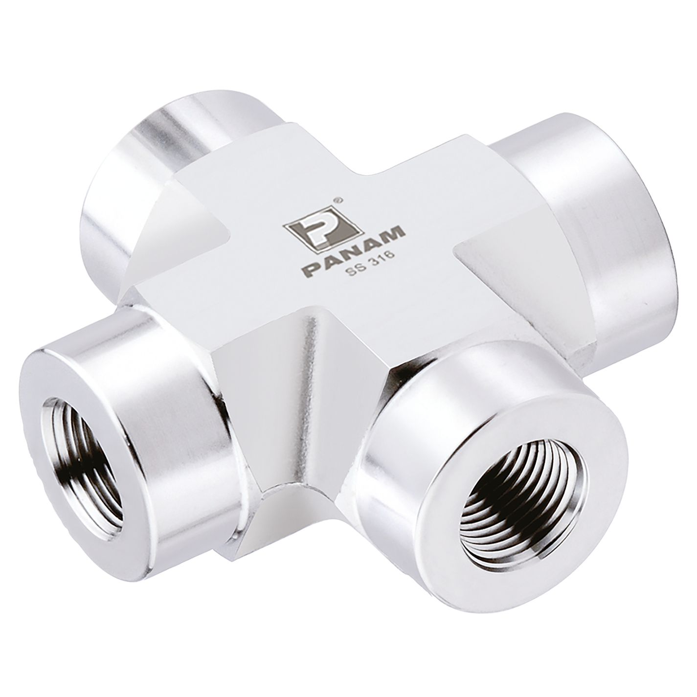 Panam 4N-X-10K PANAM 1/4" NPT FEMALE 10K PSI 316 CROSS | Kempston Controls