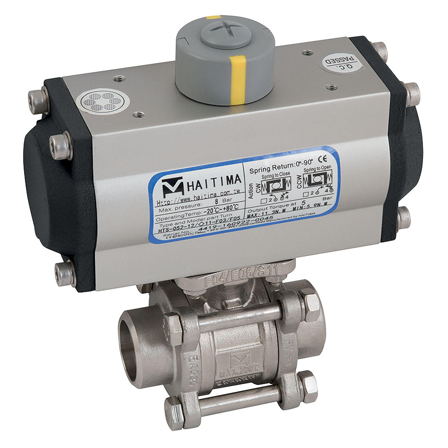 Haitima HSA 2012ND-34 HAITIMA 3/4" NBBW SS 3PC FULL BORE BALL VALVE F/W ...