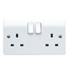 MK Electric K2747 MK PLATESWITCHES, WHI, 13A, 2GANG SWITCH/SOCKET FLUSH ...