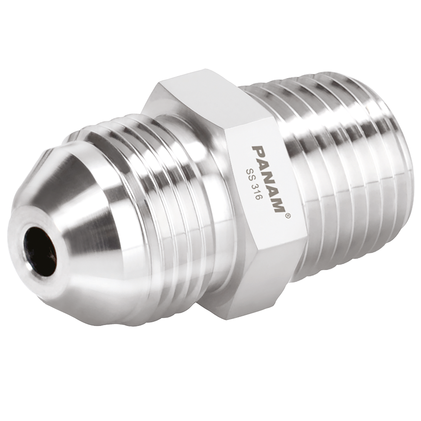 Panam 8N-4J-MM-10K PANAM 1/2" NPT X 7/16" JIC MALE/MALE | Kempston Controls