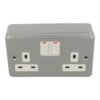 MK Electric K2946ALM MK ELECTRIC METALCLAD PLUS 2 GANG DOUBLE POLE ...