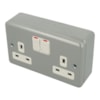 MK Electric K2946ALM MK ELECTRIC METALCLAD PLUS 2 GANG DOUBLE POLE ...
