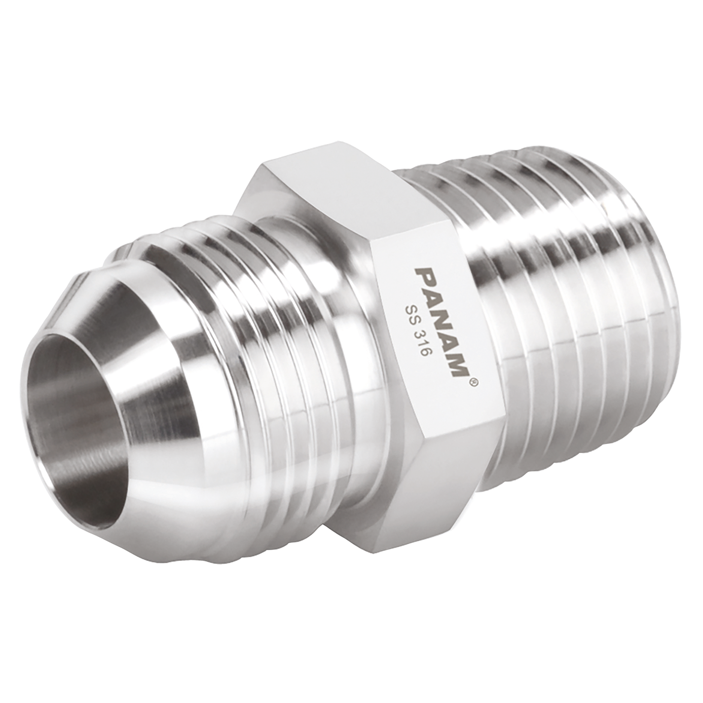 Panam 214BM20N1 PANAM MALE STUD COUPLING 37° JIC 20MM NPTF 1 ...