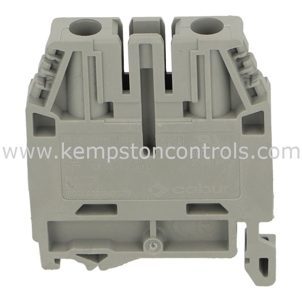 Cabur CBC.6/GR CABUR TERMINAL BLOCK 6.0MM GREY | Kempston Controls