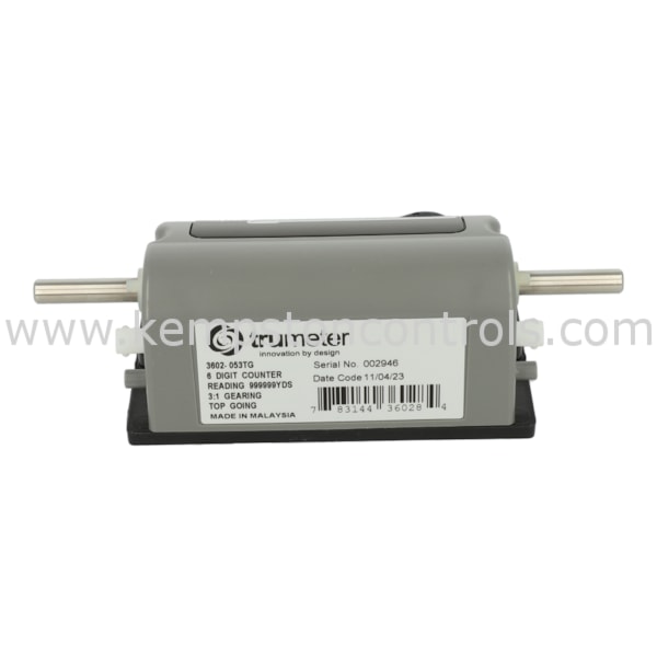 Trumeter 3602-053TG MECHANICAL TOTALIZING COUNTER, 6 DIGIT | Kempston ...