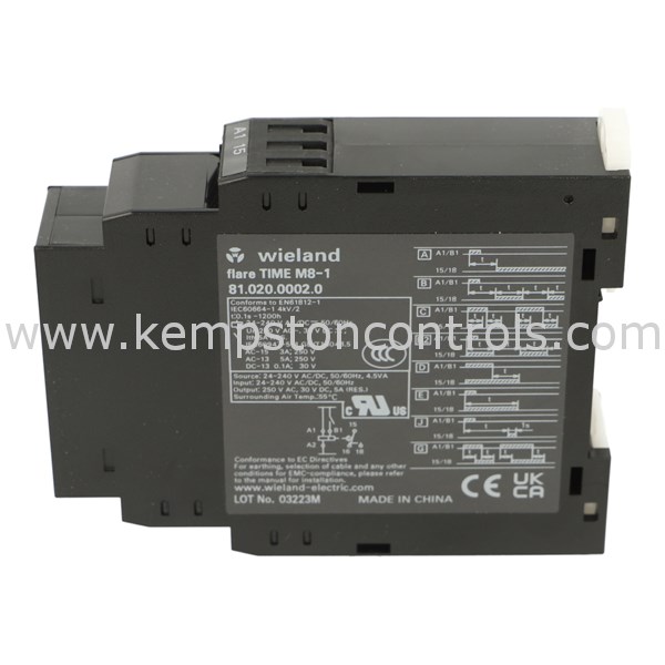 Wieland 81.020.0002.0 WIELAND FLARETIME MULTI-FUNCTION TIMER RELAY FOR ...