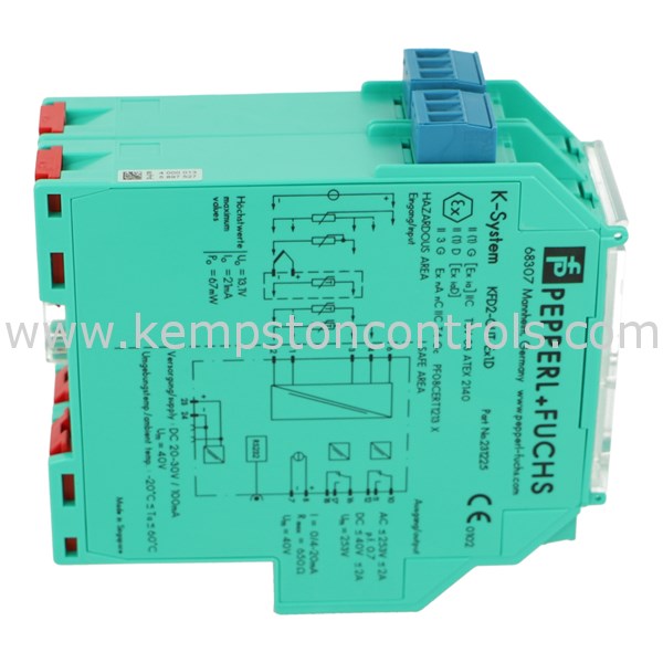 Pepperl + Fuchs KFD2-GUT-EX1.D P+F TEMPERATURE CONVERTER, 24V DC SUPPLY, 2 RELAY CONTACT OUTPUTS ...