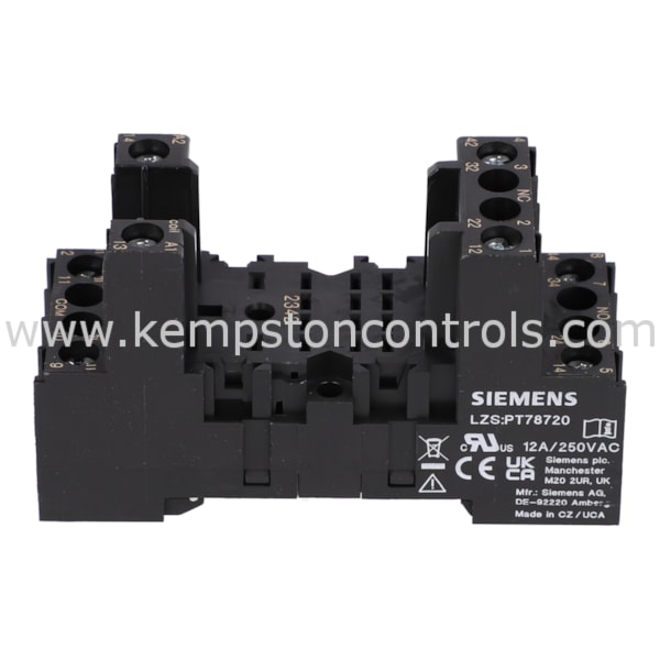 Siemens LZS:PT78720 SIEMENS PLUG-IN SOCKET FOR PT RELAY 2 CHANGE-OVER ...