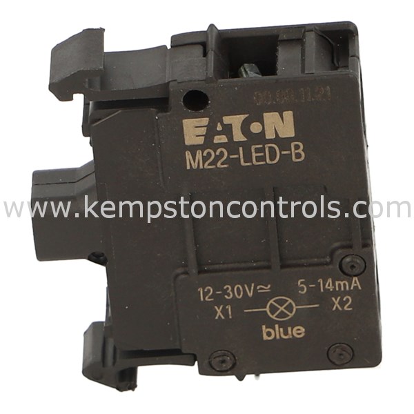 Eaton Moeller M22-LED-B MOELLER LED, 12-30V, BLUE, FLUSH MTG | Kempston Controls