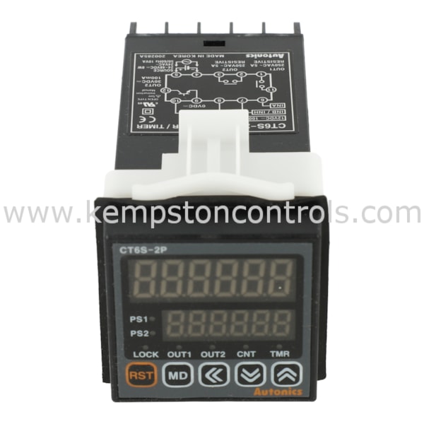 Autonics CT6S-2P2 AUTONICS COUNTER/TIMER LED DISPLAY, 2-STAGE PRESET ...