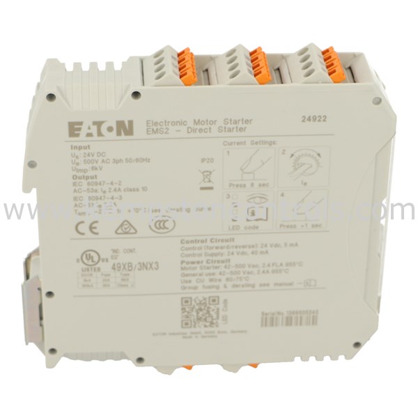 Eaton Moeller EMS2-DO-T-2,4-24VDC MOELLER DOL STARTER, 24VDC, 0,18-2,4A ...