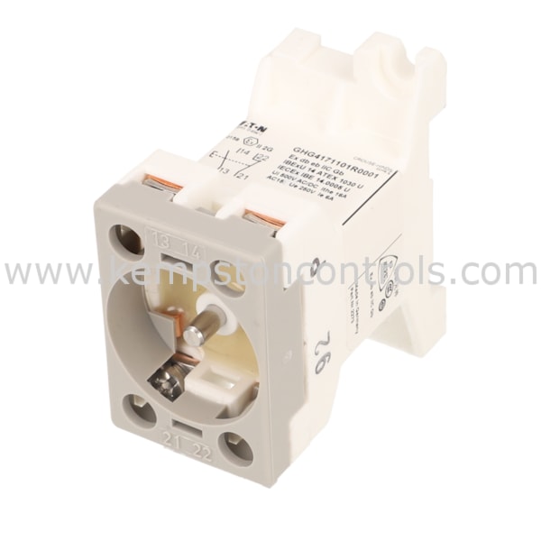 Eaton CEAG GHG4171101R0051 EATON CEAG, CONTACT BLOCK, 1N/O+1N/C, FOR ...