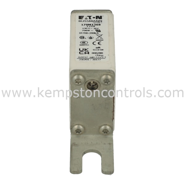 Bussmann 170M1368 BUSSMANN SQUARE BODY FUSE 125A 690V/700V, 000/80 ...