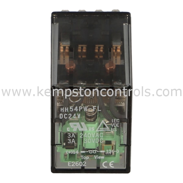 Fuji HH54PW-FL/24 FUJI DC24V RELAY 4 POLE PLUG IN TYPE WITH SURGE SUPPRESSION AND INDICATOR (DC ...