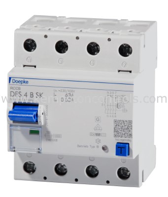 Doepke DFS4-040-4/0.10 A DOEPKE RCCB, 40A, TYPE A, 4 POLE, 100MA ...