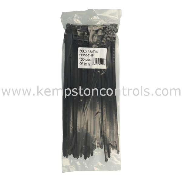 Termination Technology TT300-7.8B NYLON CABLE TIES 300MM X 7.8MM BLACK ...