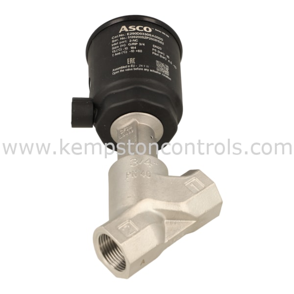 Emerson Asco E290D0330SA0000 EMERSON ASCO ANGLE SEAT VALVE, 2 WAYS, NC, 20MM - 3/4'', G/RP ...
