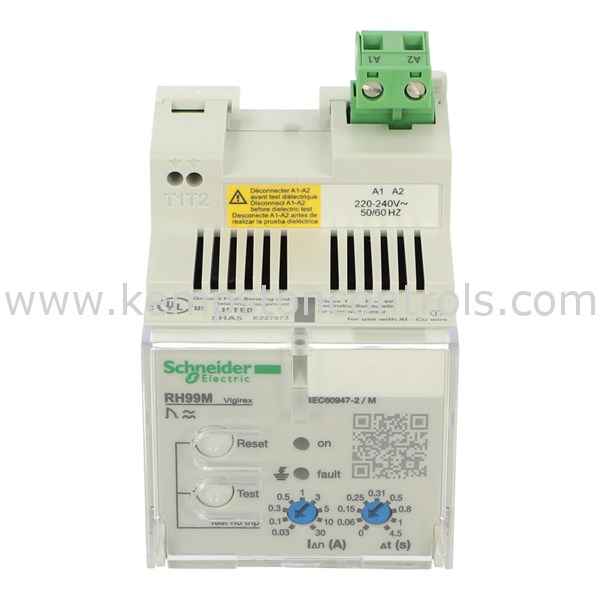 Schneider 56173 SCHNEIDER EARTH-LEAKAGE RELAY RH99M WITH MANUAL RESET ...