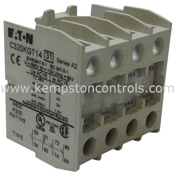 Eaton C320KGT14 EATON TOP MOUNT AUX BLOCK 3NO 1N | Kempston Controls