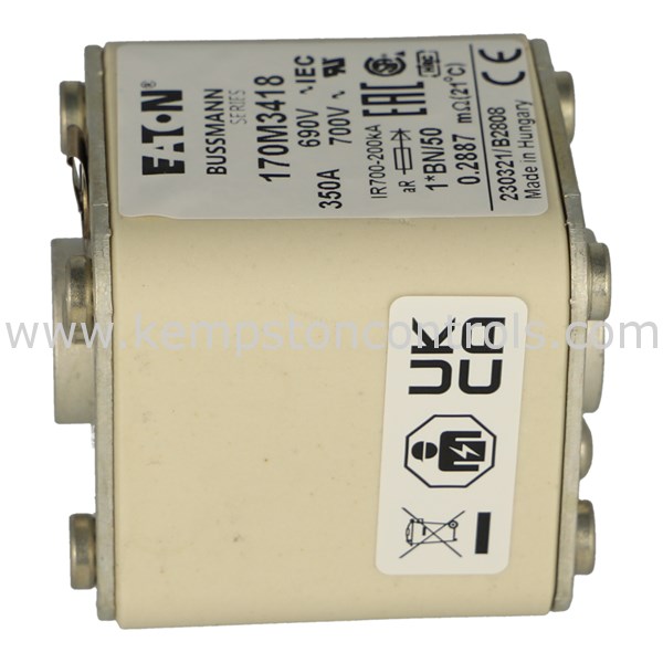 Bussmann 170M3418 BUSSMANN HIGH SPEED FUSE, 350 A, 690 TO 700 V, 59 X ...