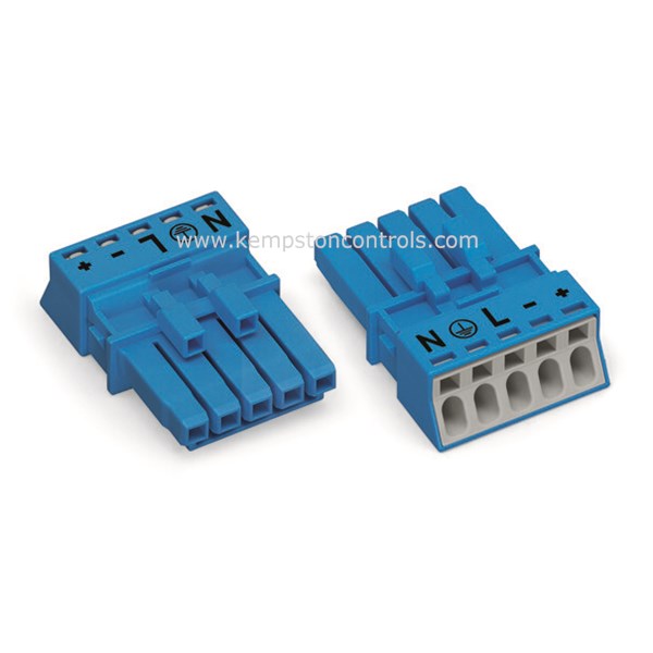 WAGO 890-1105 FEMALE CONNECTOR SOCKET, 5 POLE, WINSTA MINI, BLUE, 1 ...