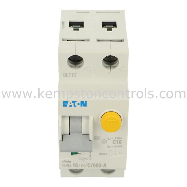 Eaton Moeller PKNM-16/1N/C/003-A-MW MOELLER COMBINED BREAKER, RCD/MCB, 16A, 30MA, 1POLE + N ...