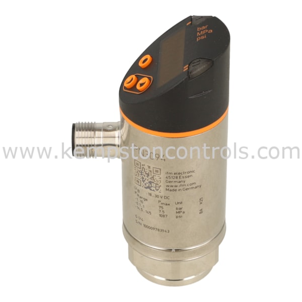 IFM PN3094 IFM PRESSURE SENSOR, -1...10 BAR RANGE, G1/4, RELATIVE ...