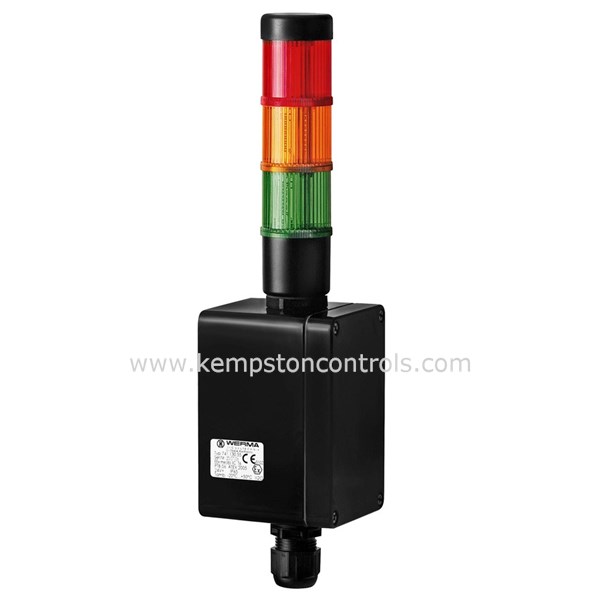 WERMA 741.130.55 WERMA LED SIGNAL TOWER, GREEN / RED / YELLOW, 24VDC ...