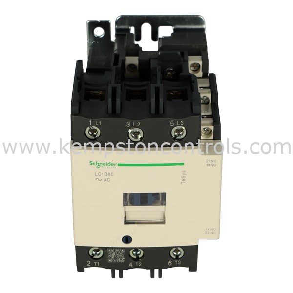 Schneider LC1D80F7 SCHNEIDER CONTACTOR, 80A, 1N/O, 1N/C, 110V, 50/60HZ ...