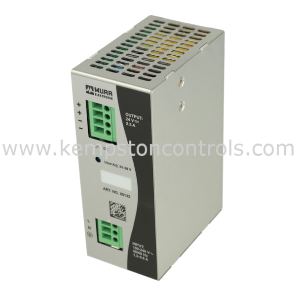 MURR 85132 MURR ECO-RAIL-2 POWER SUPPLY 1-PHASE, IN: 90-264VAC OUT: 24V ...