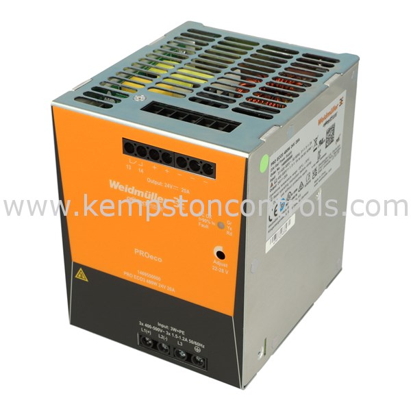 Weidmuller 1469550000 WEIDMULLER PRO ECO3 480W 24V 20A POWER SUPPLY ...