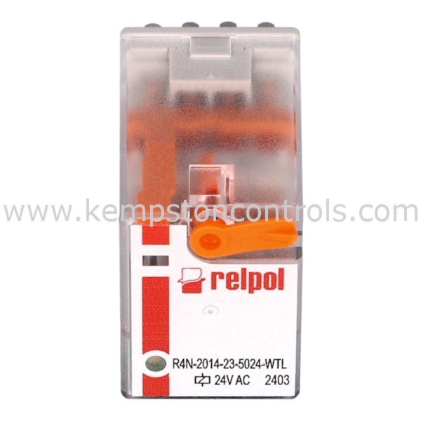 Relpol R4N-2014-23-5024-WTL RELPOL RELAY, 14 PIN, LED, 24V AC COIL ...