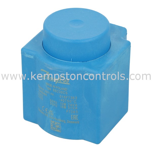 Danfoss 018F7363 DANFOSS SOLENOID COIL, TYPE BB230CS, 230VAC | Kempston ...