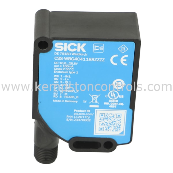 Sick CSS-WBG4C4118RZZZZ SICK COLOUR SENSOR, 50-150MM RANGE, 4KHZ, PUSH ...