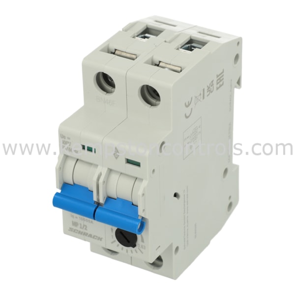 Schrack BE400205 SCHRACK MOTOR PROTECTION CIRCUIT BREAKER, 2 POLE, 0.63 ...