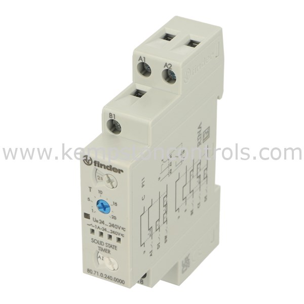 Finder 80.71.0.240.0000 FINDER MODULAR SOLID STATE TIMER, MULTI-FUNCTION, MULTI-VOLTAGE, 1CO ...