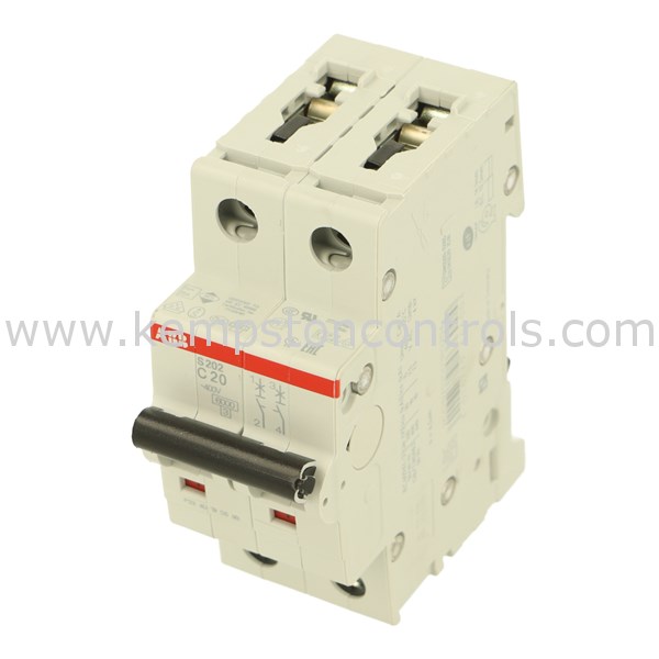 ABB 2CDS252001R0204 ABB MINIATURE CIRCUIT BREAKER, 2 POLE, C20A, 6KA | Kempston Controls