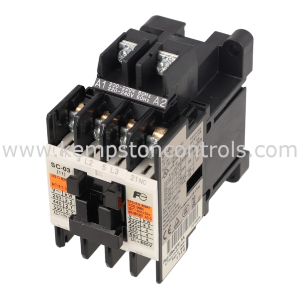 Fuji SC03-1B/2 FUJI AC200/220V 1B CONTACTOR 1 N/C AUX (4KW AC3 380/440V ...
