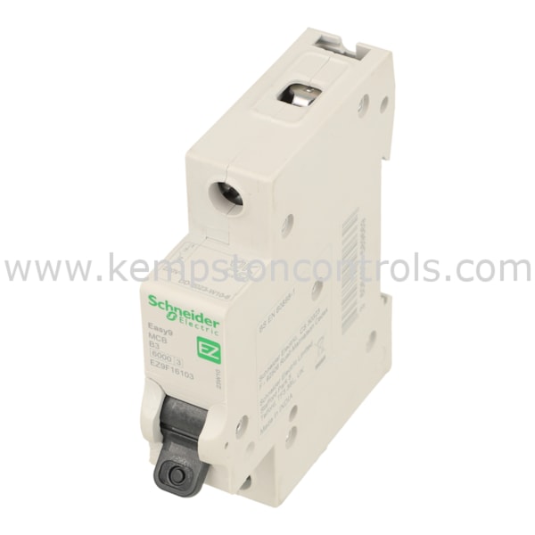 Schneider EZ9F16103 SCHNEIDER MINIATURE CIRCUIT BREAKER, EASY9, 1P, 3 A, B CURVE, 50/60HZ, DIN ...