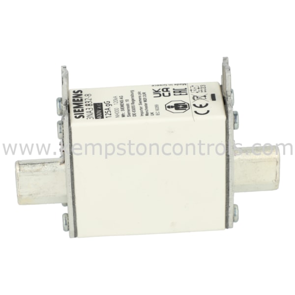 Siemens 3NA3832-8 SIEMENS LV HRC FUSE ELEMENT, NH000, IN: 125 A, GG, UN ...