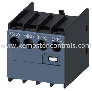 Siemens 3RH2911-1LA11 SIEMENS AUX.SWITCH BLOCK,FRONT,1NO+1NC, CURR.PAT | Kempston Controls