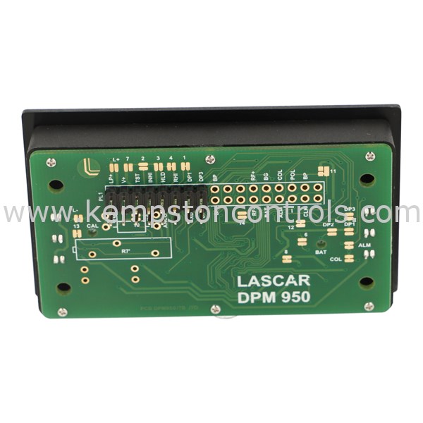 Lascar DPM 950 LASCAR LCD DIGITAL VOLTMETER, WITH BACKLIGHT, 72X40MM, 3.5 DIGITS | Kempston Controls