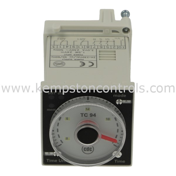 CDC TC94 CDC 1/16TH DIN ANALOGUE SET MULTIRANGE MULTIFUNCTION TIMER ...