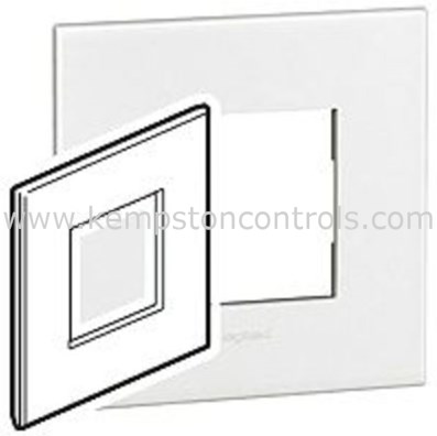 Legrand 575210 SQUARE 2 MODULE 9X92MM PLATE WHITE | Kempston Controls