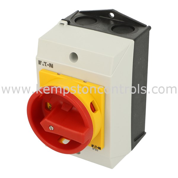 Eaton Moeller T0-2-1/I1/SVB MOELLER MAIN SWITCH, 20A, SURFACE MOUNTING, 3 POLES, WITH RED ROTARY ...