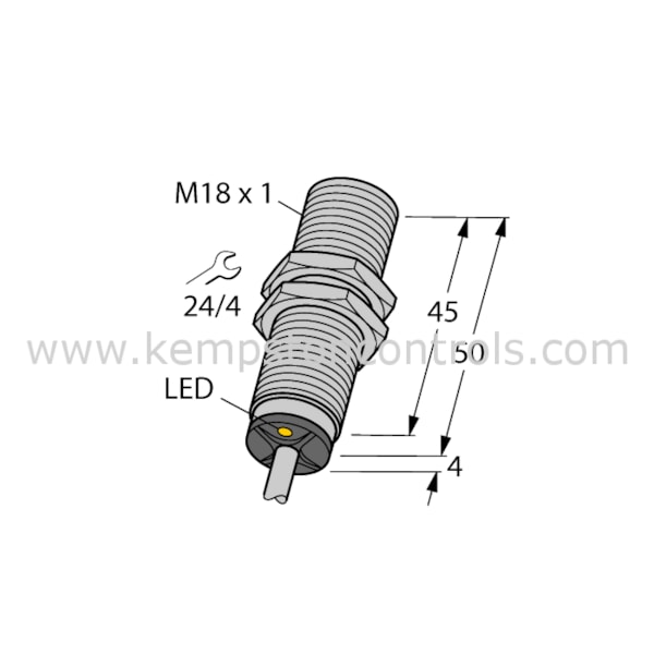 Turck Banner BI8U-M18-AN6X TURCK BANNER INDUCTIVE SENSOR, WITH EXTENDED ...